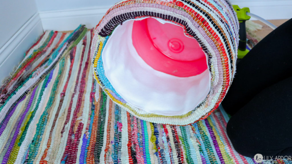 DIY Footstool with Storage Using a BUCKET!! EASY Ottoman Idea