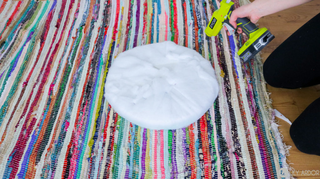 DIY Footstool with Storage Using a BUCKET!! EASY Ottoman Idea