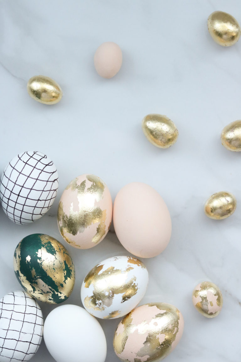 Mini Easter Egg IDEAS + Gold Leaf Effect - EASTER DECORATING
