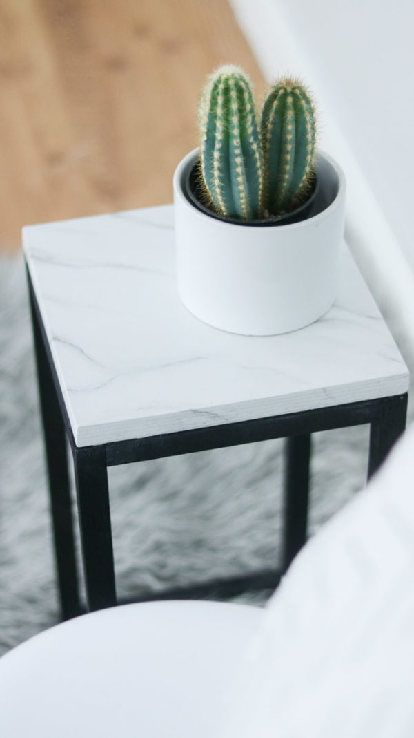 DIY Plant Stand + EASY Faux Marble effect! - Lily Ardor