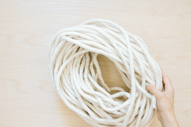 DIY Macrame Rope Rug - Giant Doily! No Crochet Needed! Via LilyArdor