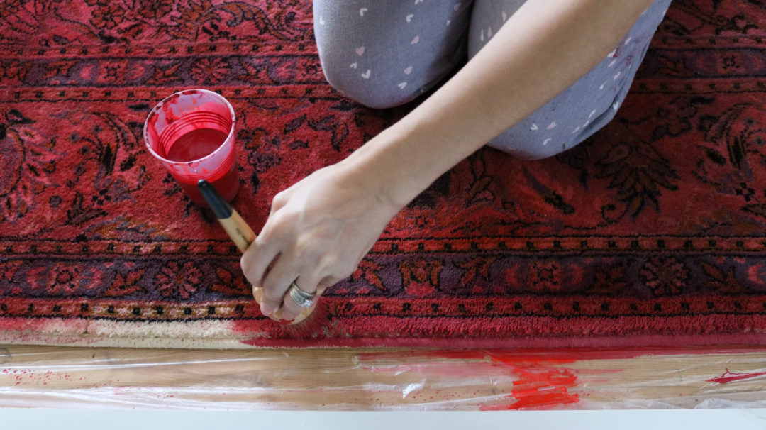 How to paint a rug! DIY Reform rug - Lily Ardor