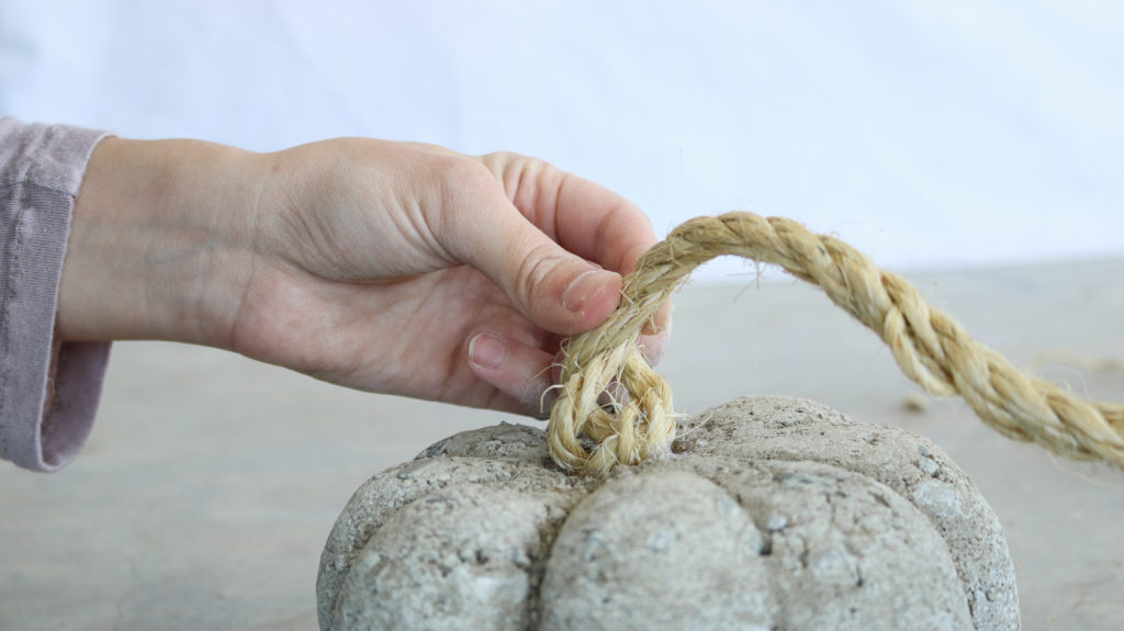 DIY Concrete Pumpkin Idea for fall - Lily Ardor