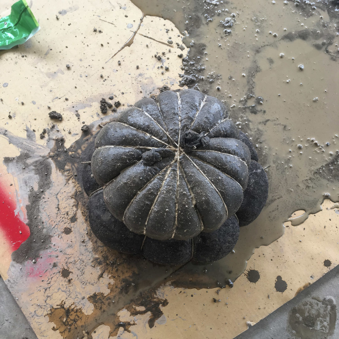 DIY Concrete Pumpkin Idea for fall - Lily Ardor