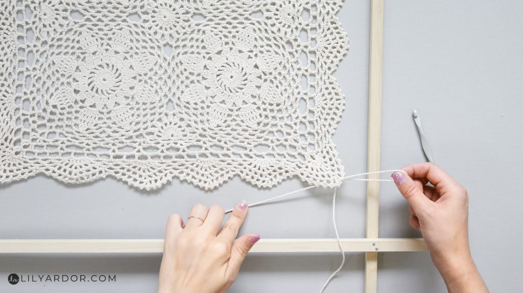Wall Hanging | HUGE Macrame Inspired | Doily HACK!