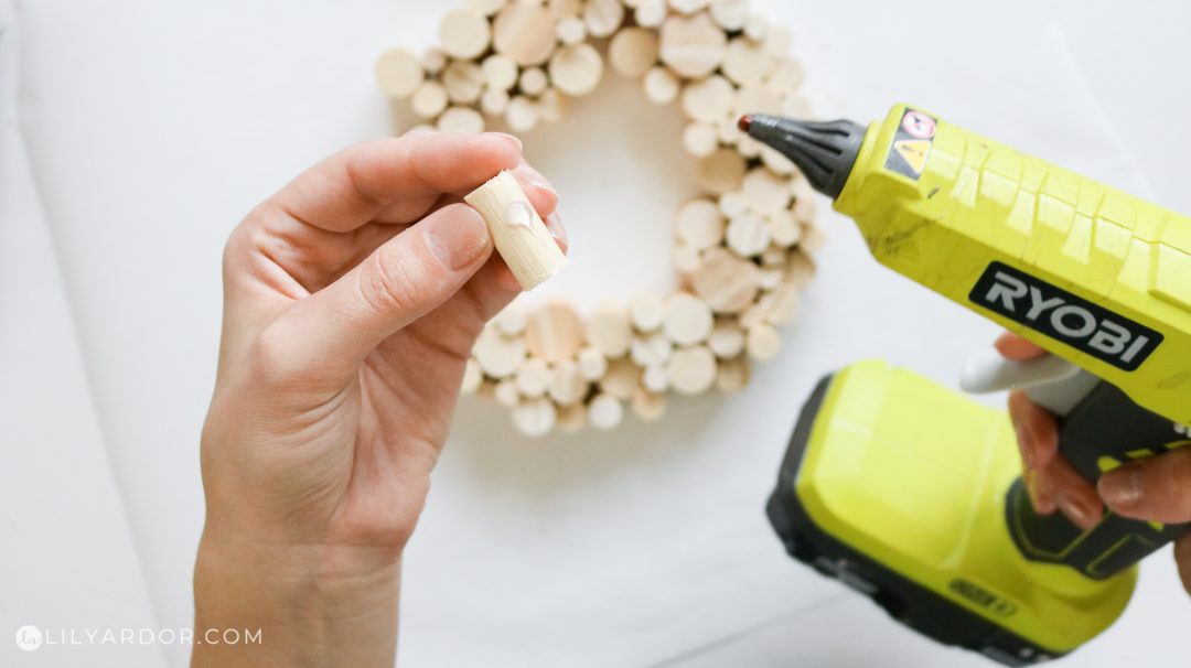 Wood Candle Holder / Wood Dowel Wreath | Christmas Decor