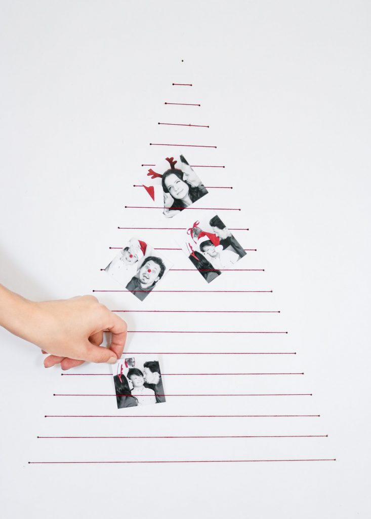 Christmas Tree Alternative DIY Using Family photos!