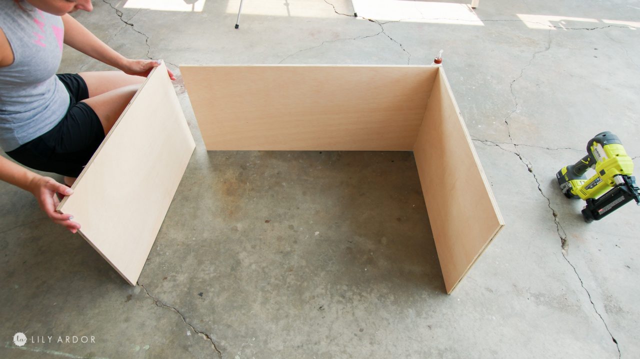 DIY Rattan Cabinet Hack With Burlap - Lily Ardor