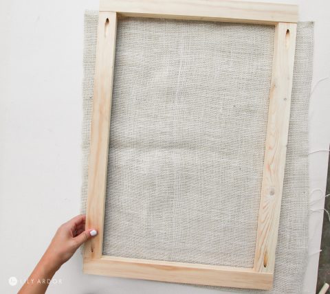 DIY Rattan Cabinet Hack With Burlap - Lily Ardor