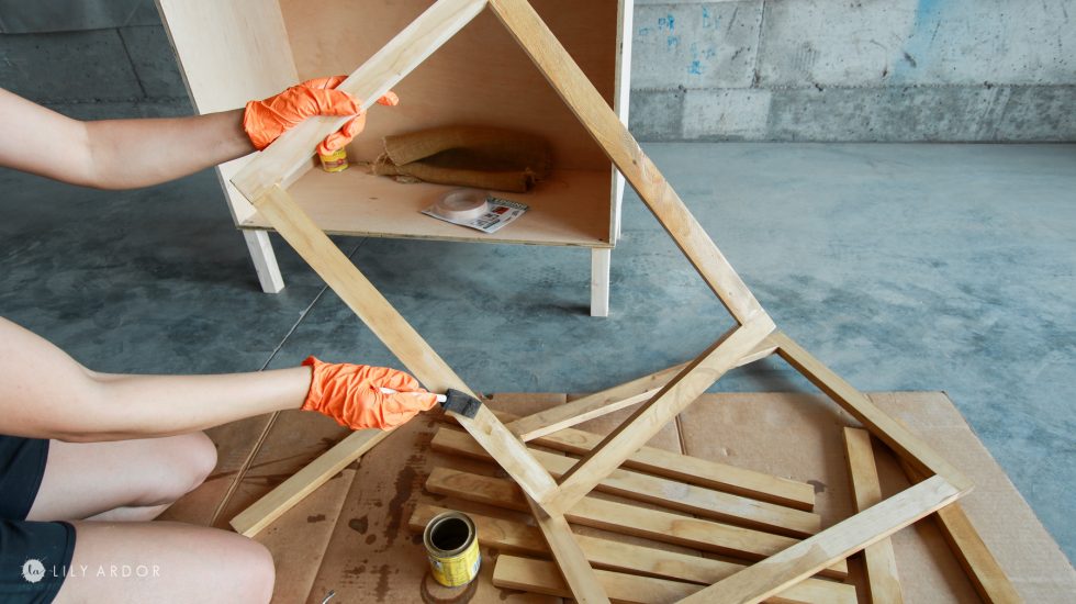 DIY Rattan Cabinet Hack With Burlap - Lily Ardor