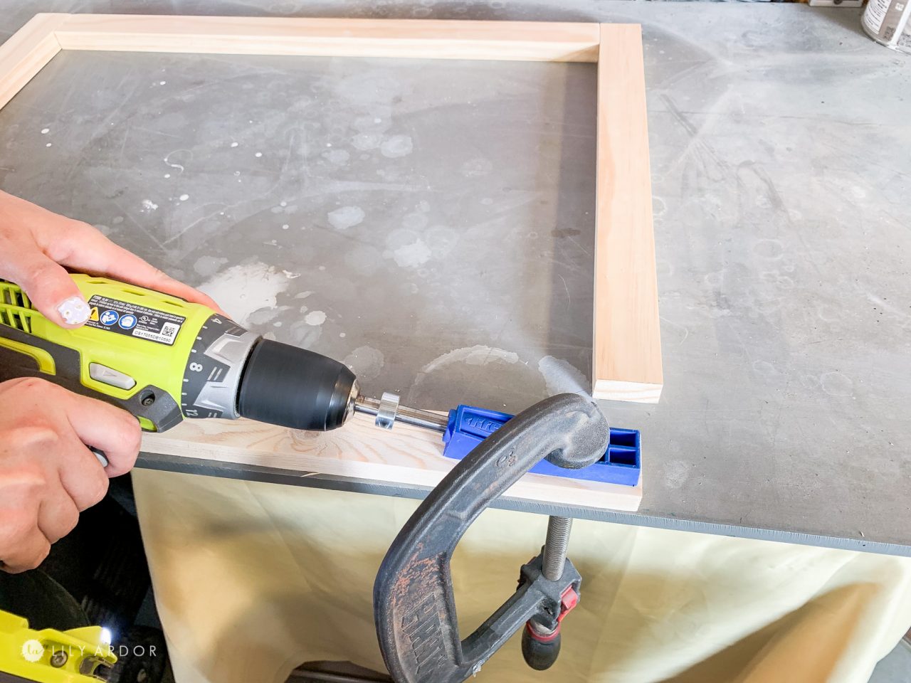 DIY Rattan Cabinet Hack With Burlap - Lily Ardor