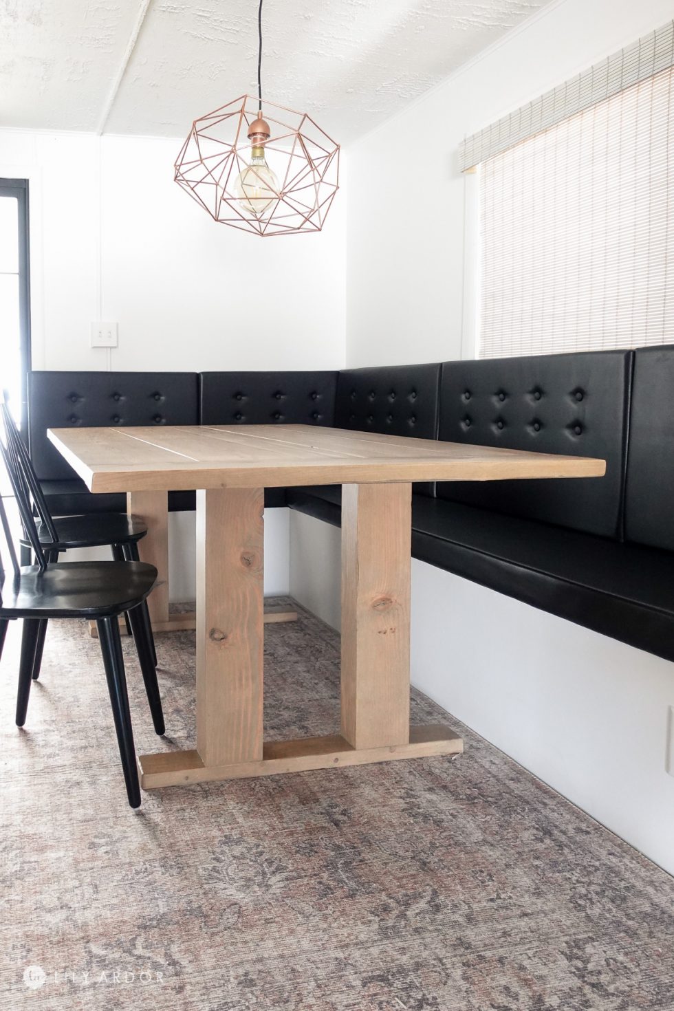 DIY Breakfast Nook | Banquette Seating - Lily Ardor