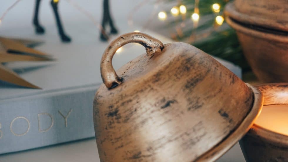 DIY Christmas Bells From Recycled Bowls - Lily Ardor