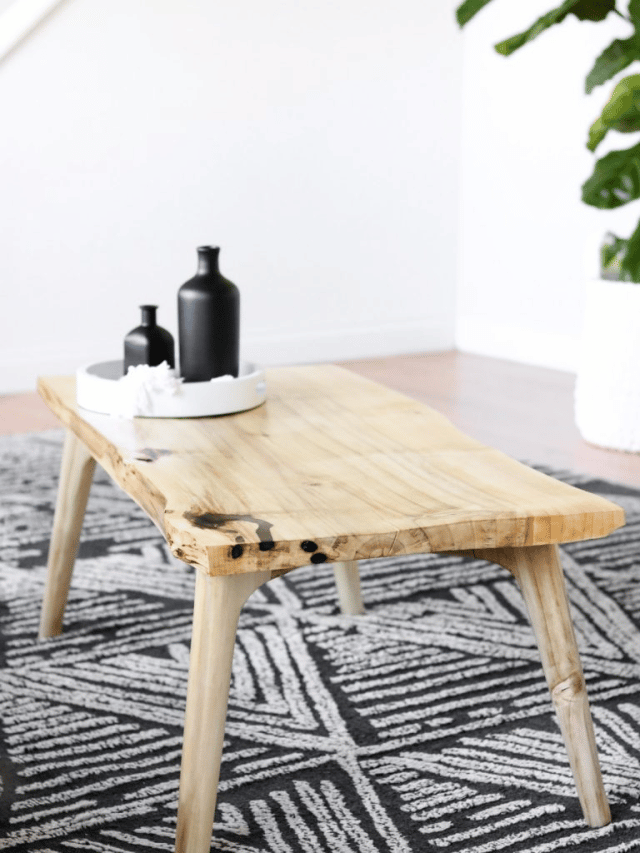 DIY COFFEE TABLE WITH A LIVE EDGE - Lily Ardor