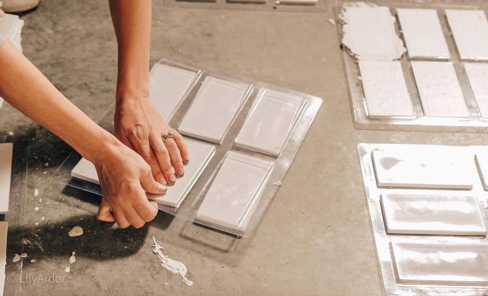 DIY Concrete Tile Backsplash: Zellige Tile Inspired! - Lily Ardor