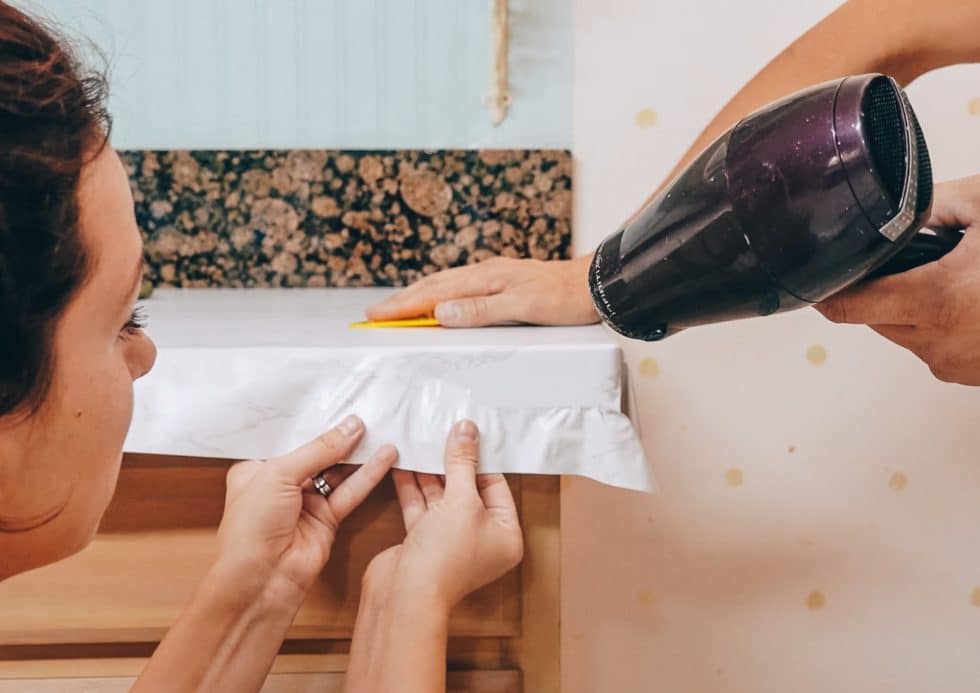 DIY $100 | CONTACT PAPER COUNTERTOPS!