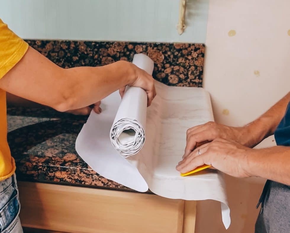 DIY $100 | CONTACT PAPER COUNTERTOPS!